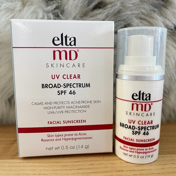 Elta MD | Skincare | Elta Md Uv Clear Broad Spectrum Spf 46 Facial Suncreen 4g 5oz New In Box ...